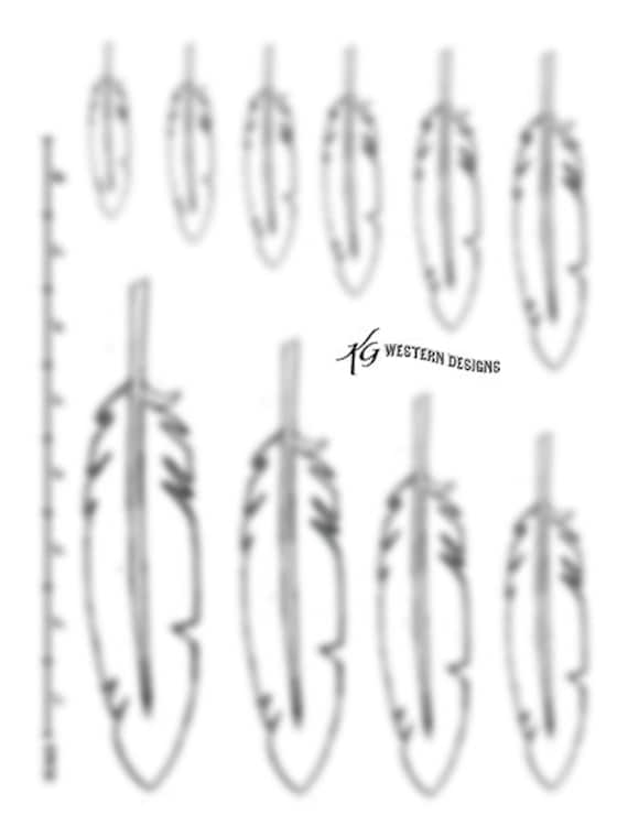 Leather Tooling Carving Feather Scale Pattern Pack - Etsy