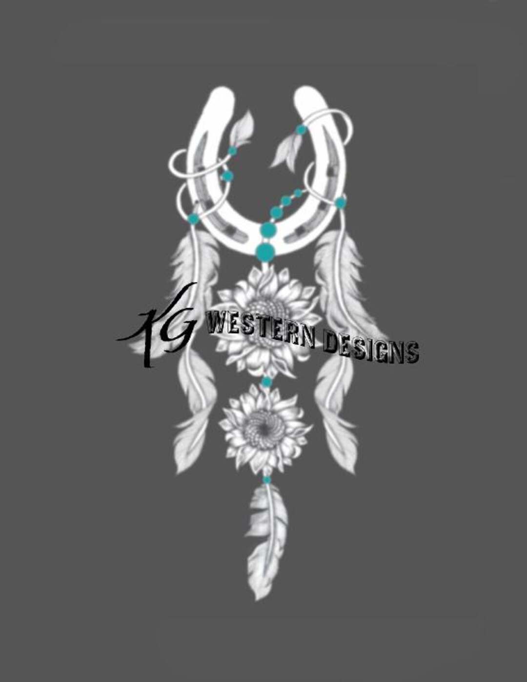 Leather Tooling- Horseshoe and Sunflowers - Flowers - Feathers- Tracing ...