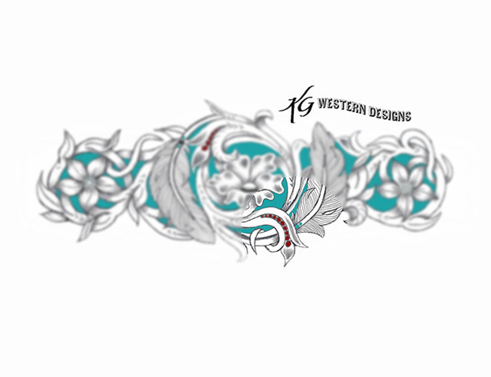 Feathers-flowers-vines Leather Tooling Tracing Design Pattern - Etsy