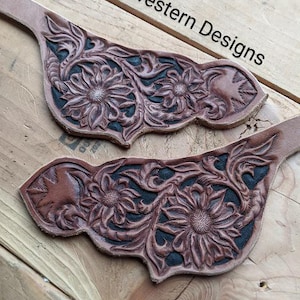 Spur Straps Pattern Template- Floral, Sunflowers, Daisy's- Western ...