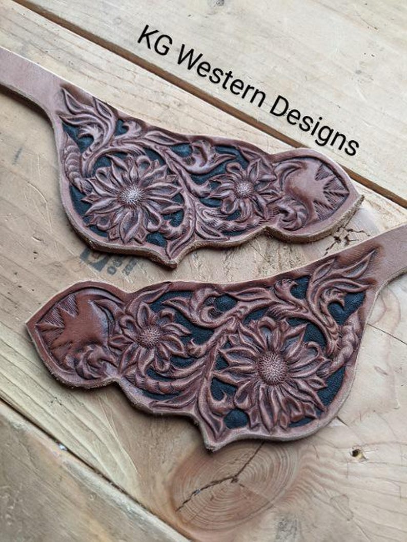 Spur Straps Pattern Template- Floral, Sunflowers, Daisy's- Western ...
