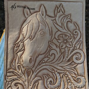 Leather Tooling Pattern- Paint Horse Floral and Vines- Western Design ...