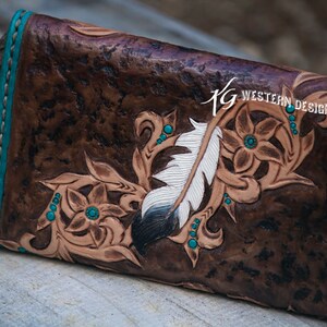 Leather Tooling Pattern- Feather-scroll-vines Tracing Design Pattern - Etsy