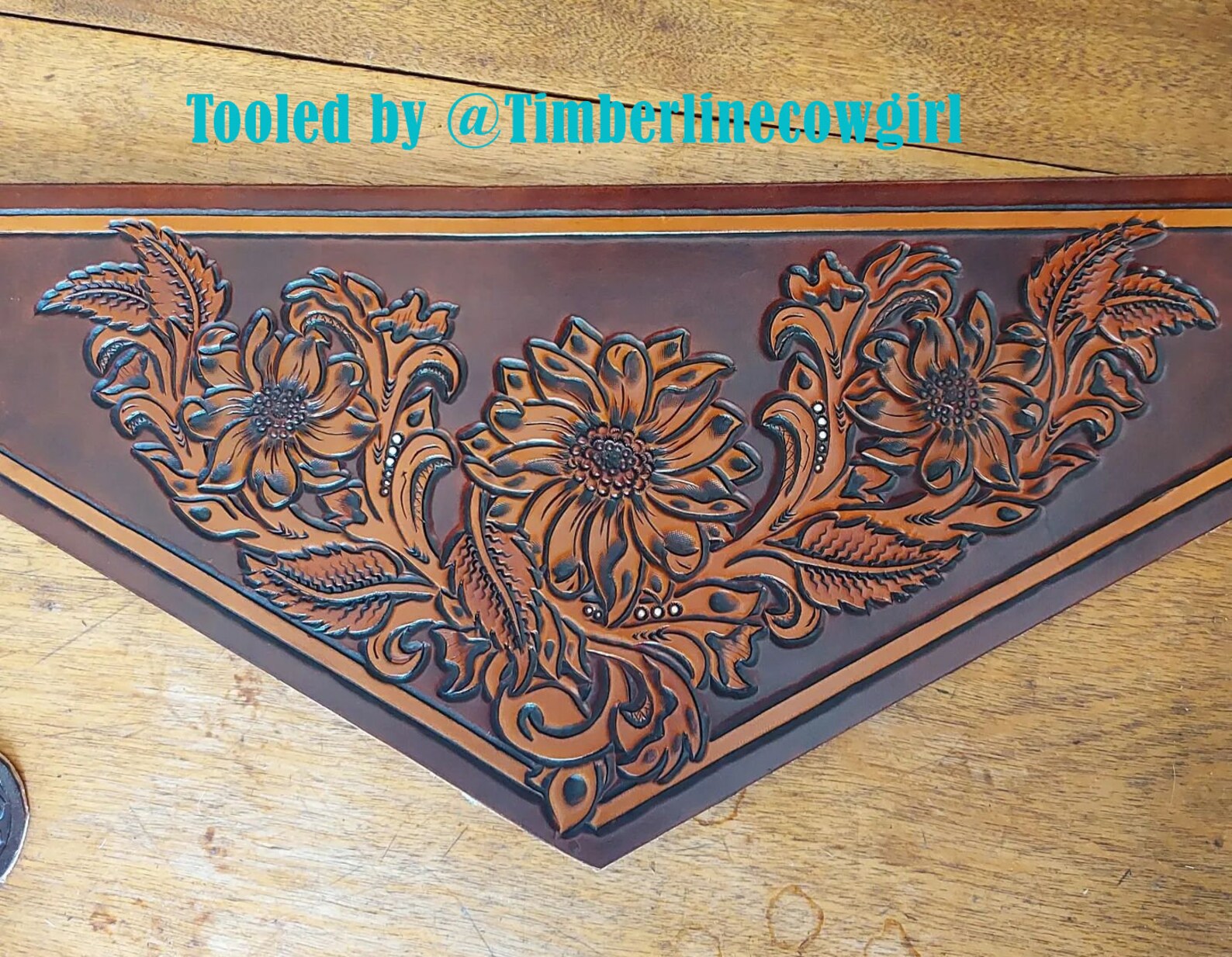 Leather Tooling Corner Pattern sunflower Floral Vines Tracing Design PDF Download - Etsy