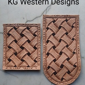 Straight Basketweave Leather Tooling Tracing Design Pattern PDF ...