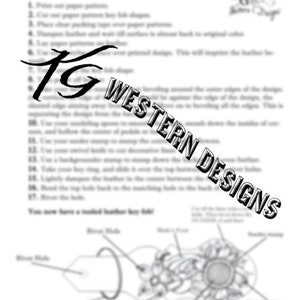 Leather Tooling Keychain Ring Fobs, Saddle Charms, Design Pattern Pack ...