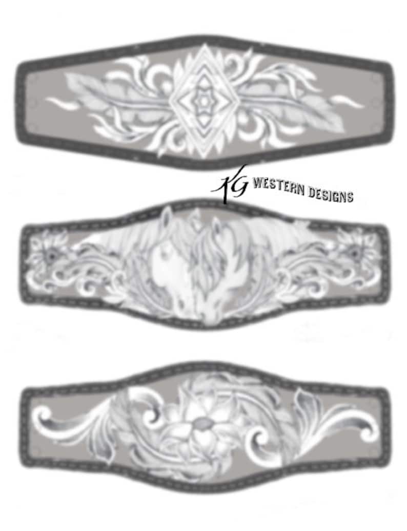 Leather Bracelet/cuff Tooling Pattern Pack 16 Feathers - Etsy