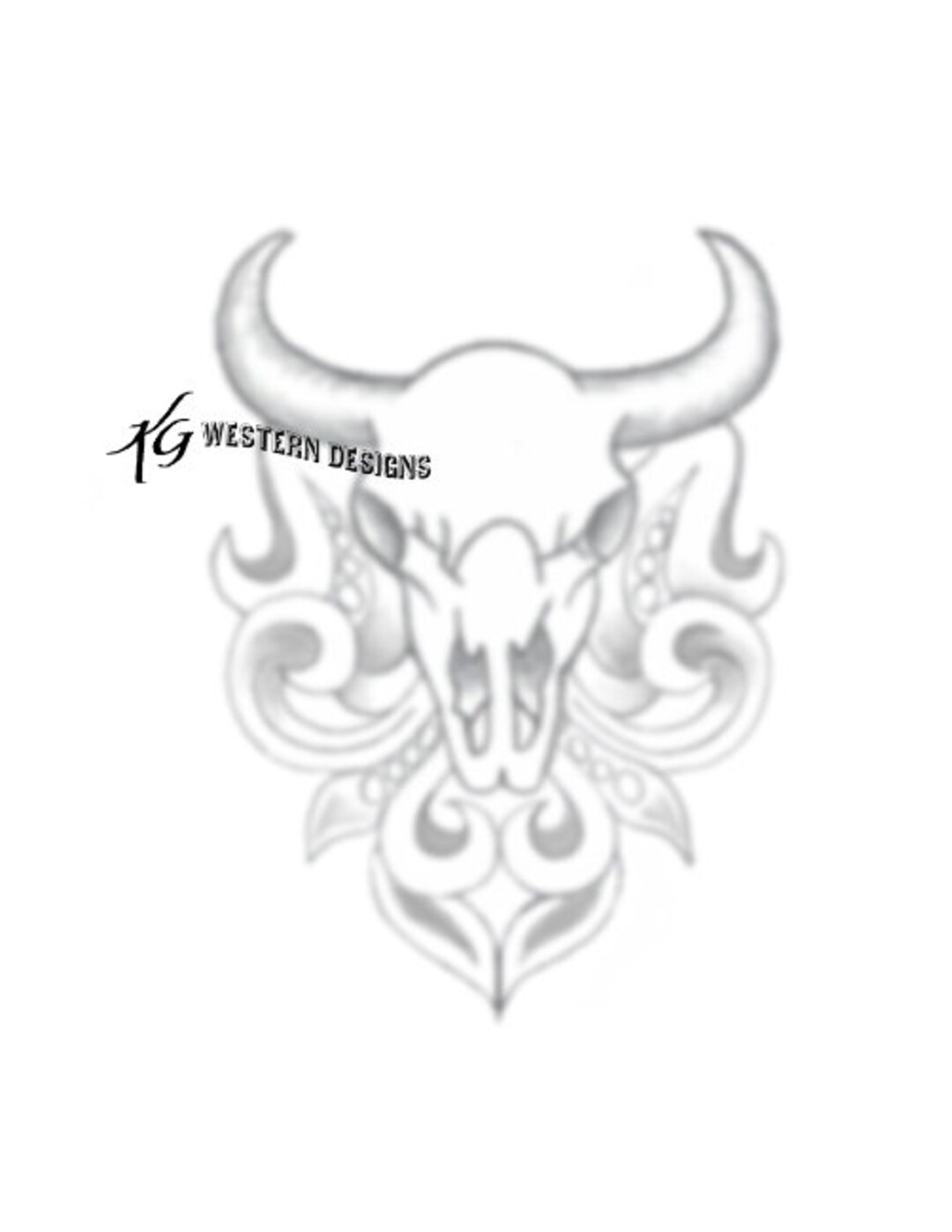 Western-scrolls-cowskull- Leather Tooling Tracing Corner Design Pattern ...