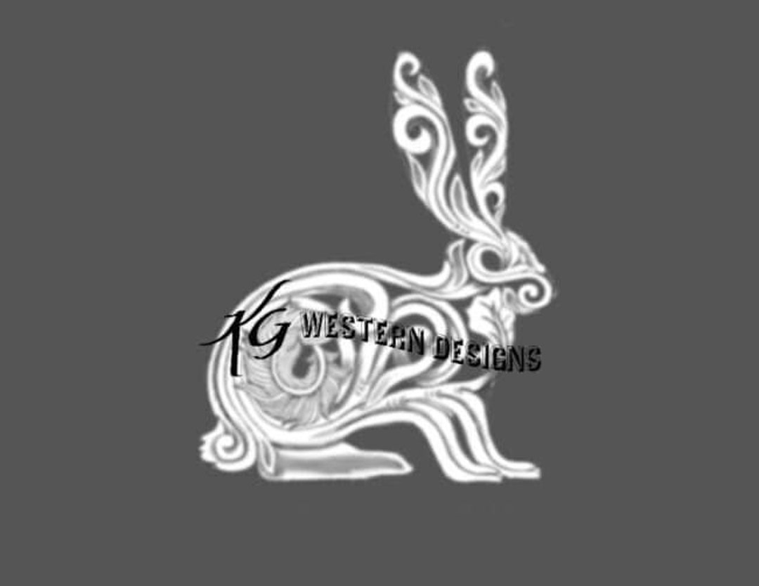 Filigree Rabbit Western Scroll Feathers Carving Leather Tooling Tracing ...