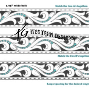 3 Leather Belts- PDF Pack- Western Tooling, Western Scrollwork, No ...