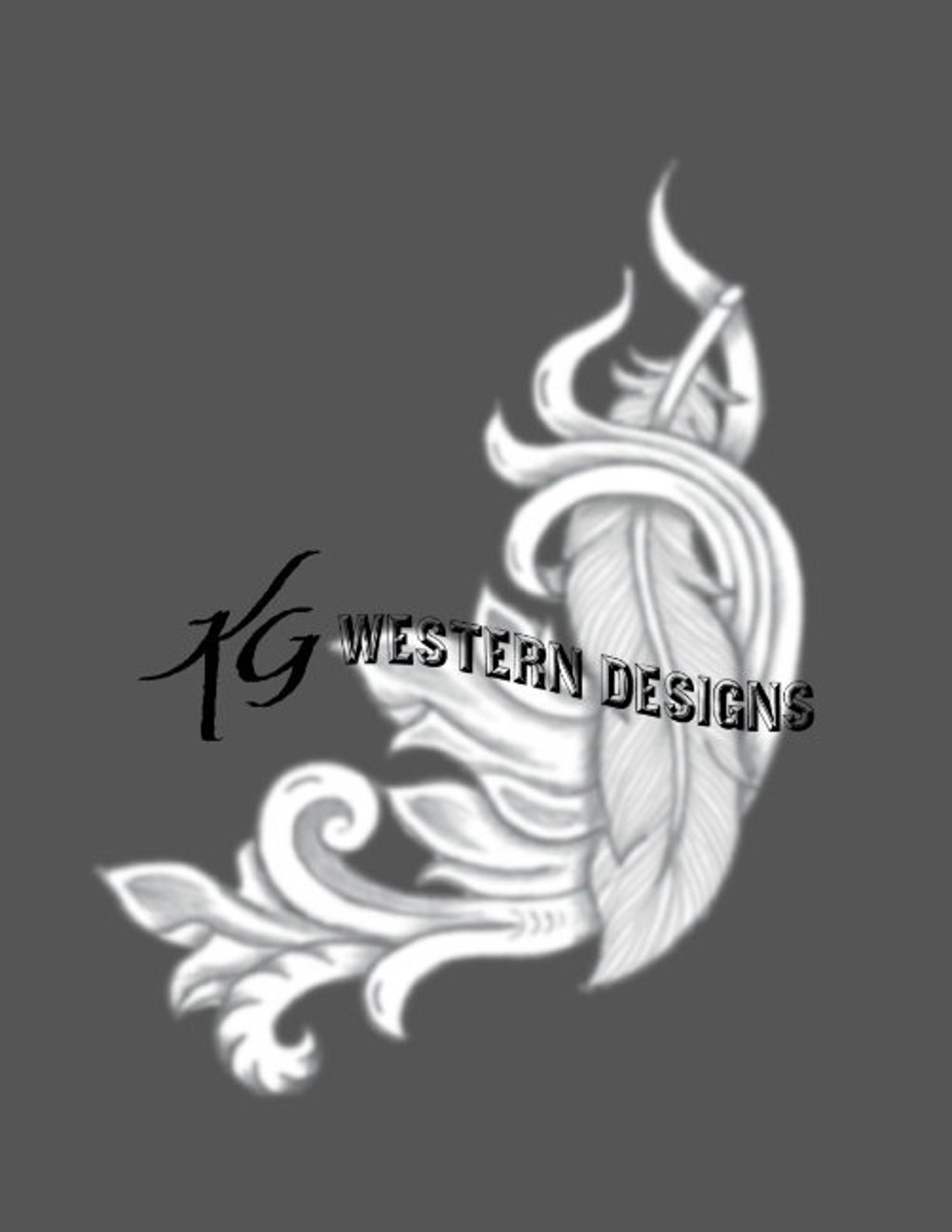 Leather Feather-&-vines Tracing Design Pattern Download - Etsy