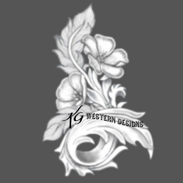 Floral Scroll Design - Etsy