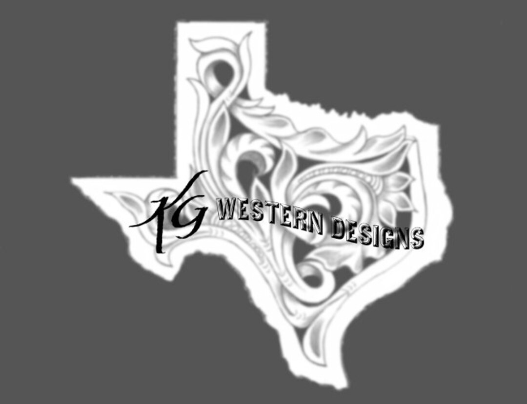 Filigree State of Texas Shape Design Carving Leather Tooling Tracing ...