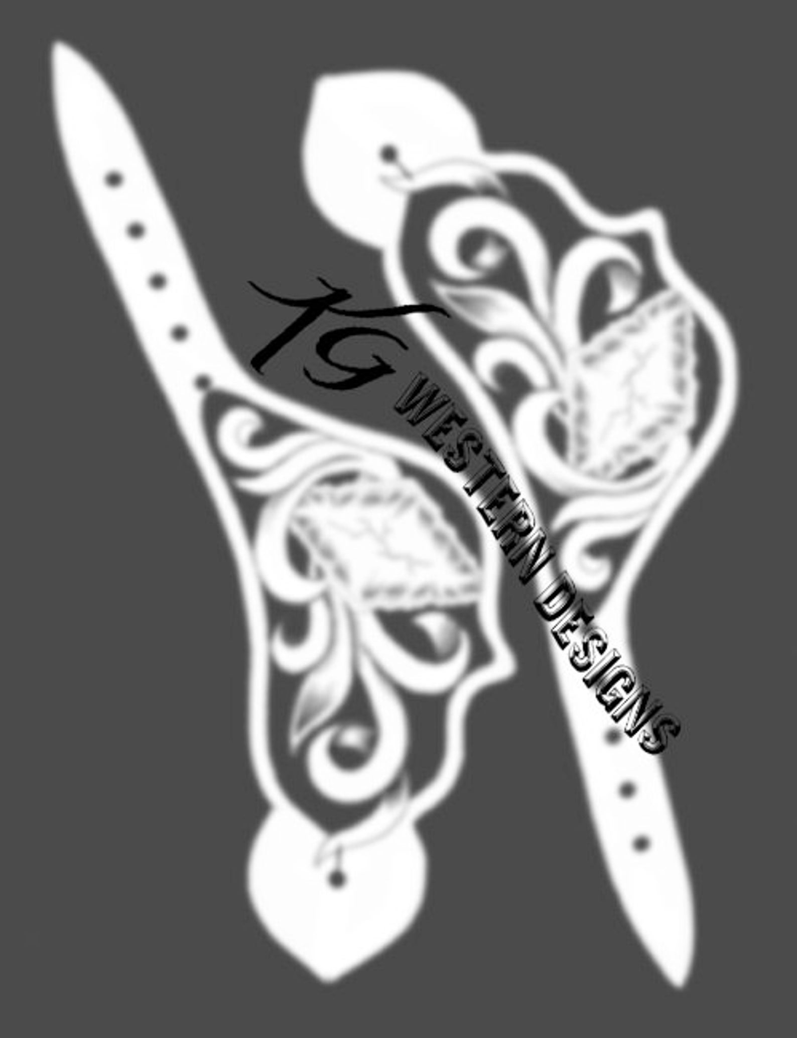 Leather Spur Strap Pattern PDF -tooling Template- Turquoise Stone With ...