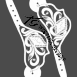 Leather Spur Strap Pattern PDF -tooling Template- Turquoise Stone With ...