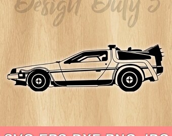 Back to the Future Delorean Svg - Etsy