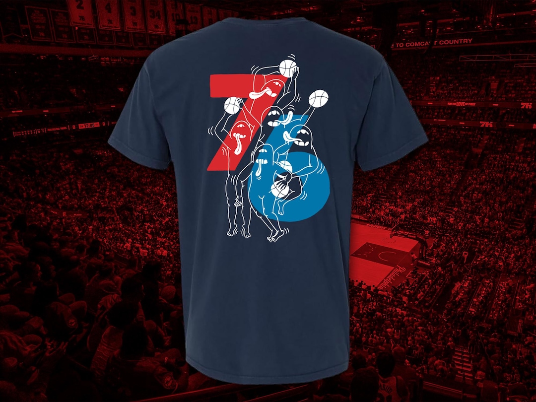 Trust the Process Shirt True Navy - Sixers Basketball Shirt - Unique ...