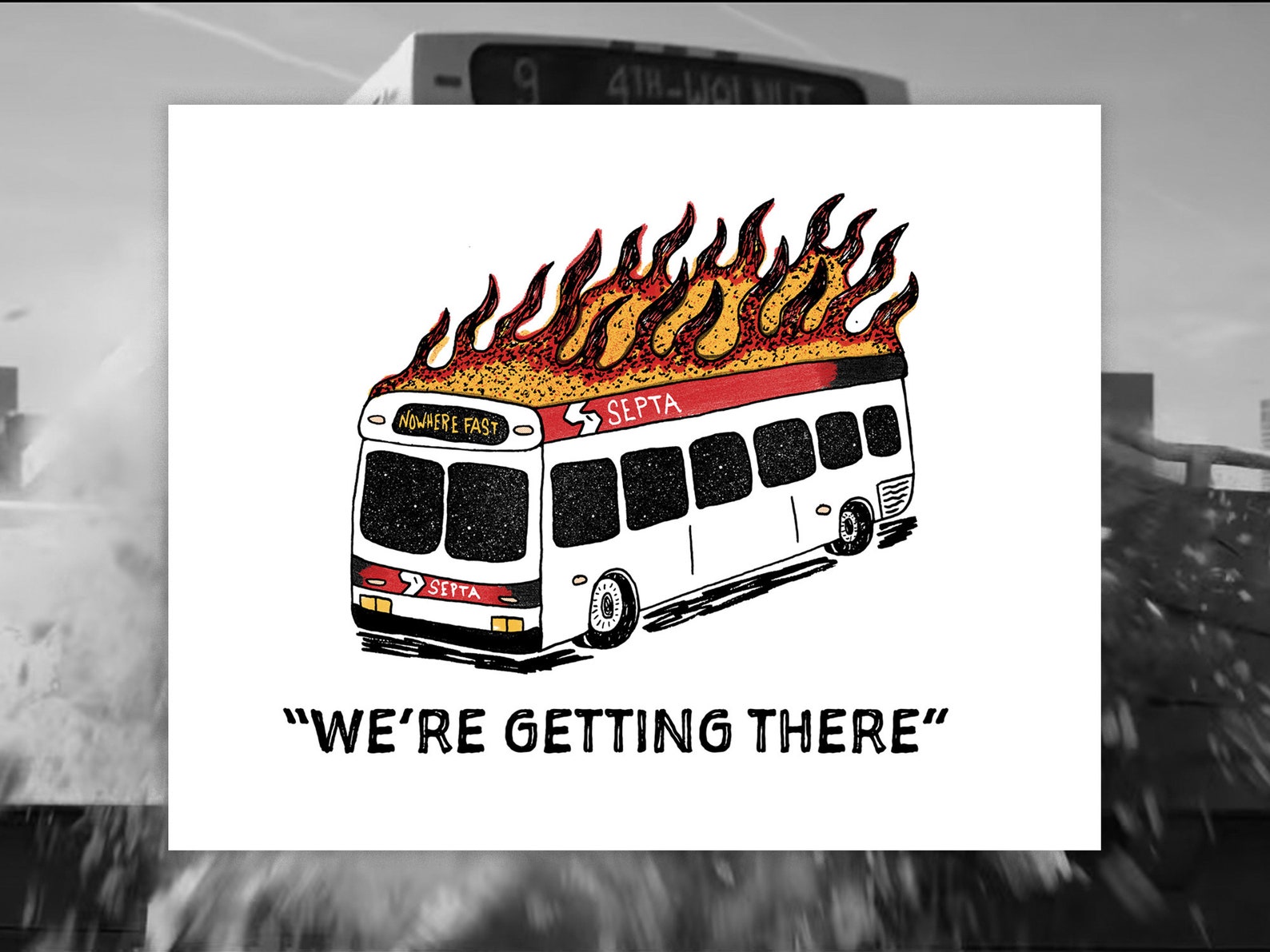 We're Getting There SEPTA Print 10 X 8 - Etsy