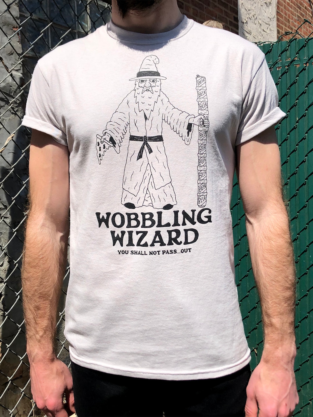 The Wobbling Wizard T-shirt - Funny Shirt - Lord of the Rings Shirt ...