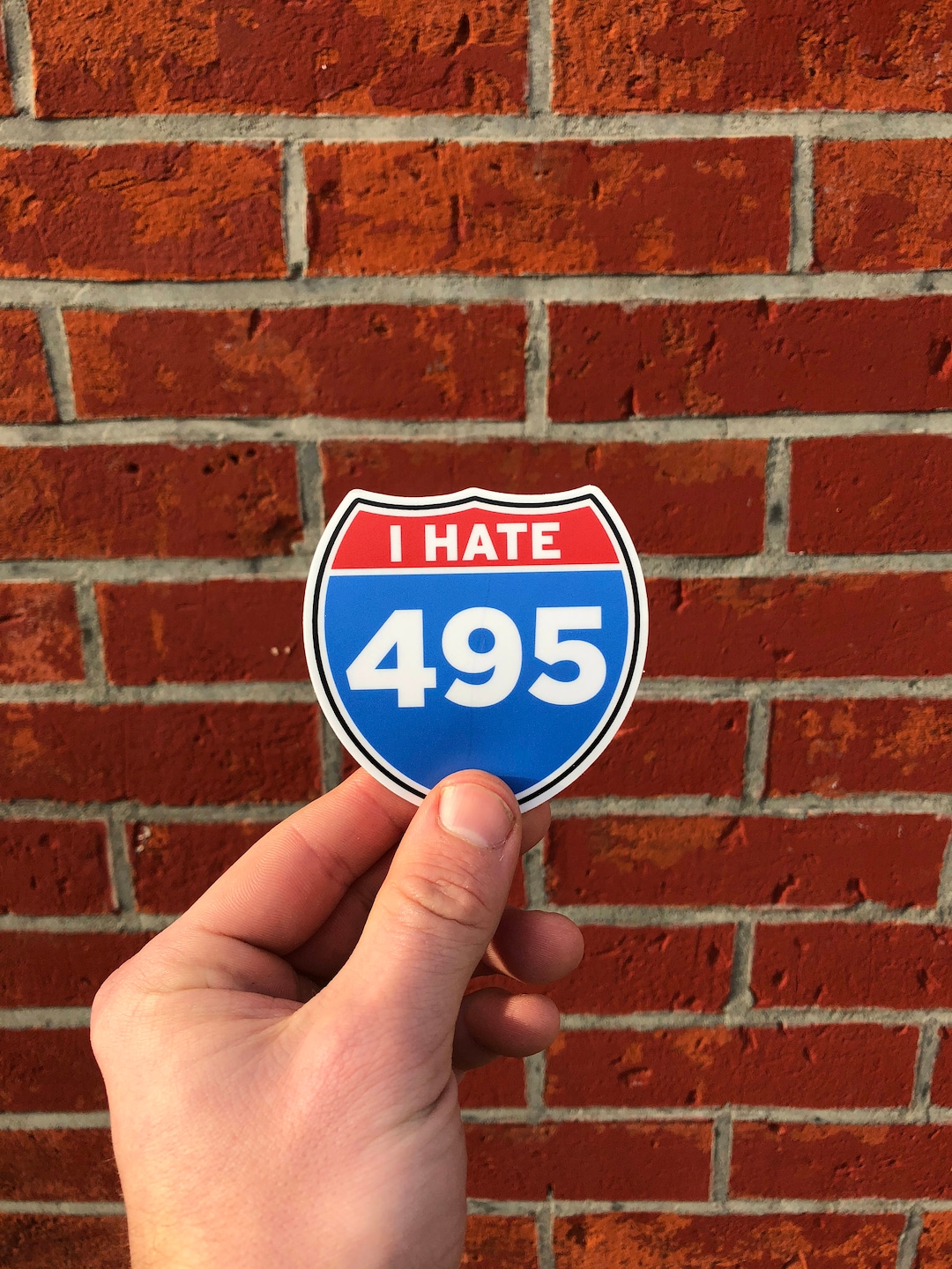 I Hate I-495 Vinyl Car Bumper Sticker - Virginia Sticker - Washington ...