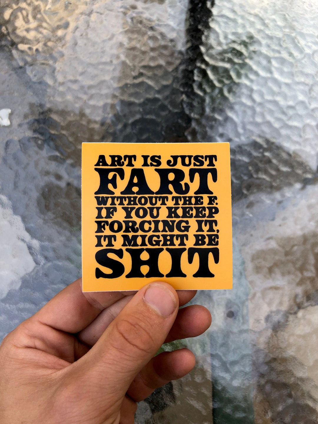 Art is Just Fart Sticker Funny Sticker Funny Decal Bumper Sticker ...