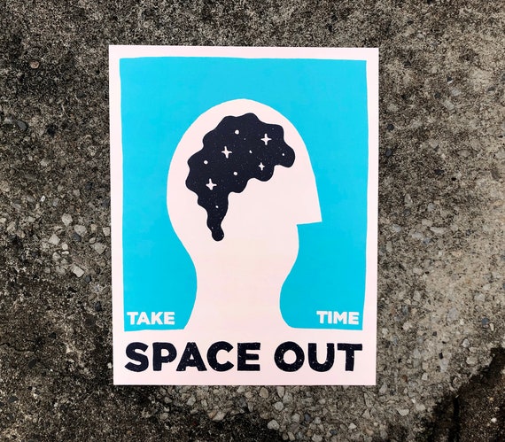Take Time Space Out 11 X 14 Poster Mid-century | Etsy
