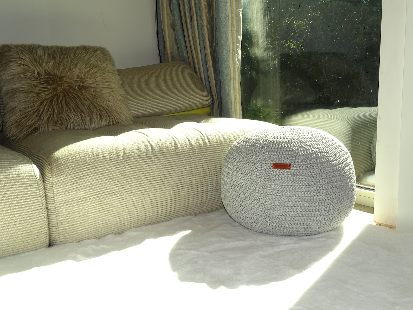 Crochet Ottoman Pouf Custom Sizes and Colors - Etsy