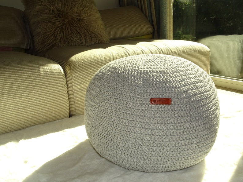 Crochet Ottoman Pouf Custom Sizes and Colors - Etsy