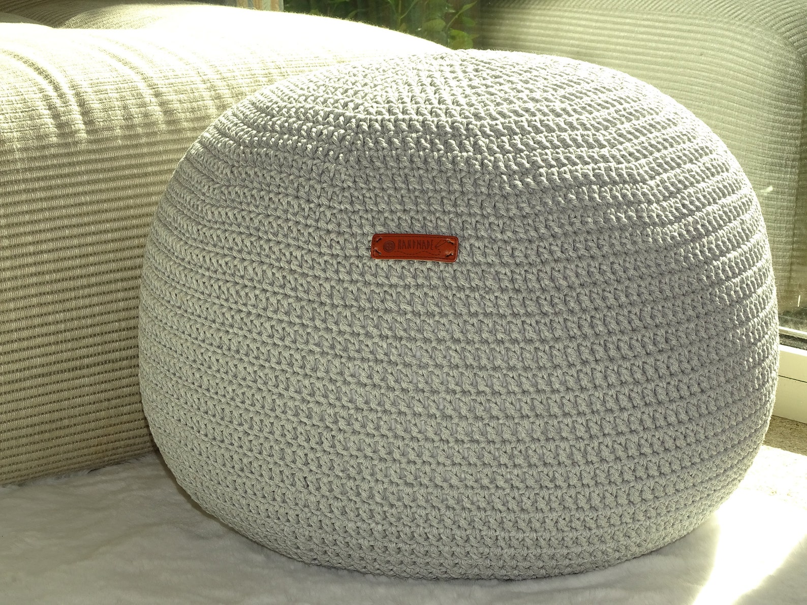 Crochet Ottoman Pouf Custom Sizes and Colors - Etsy