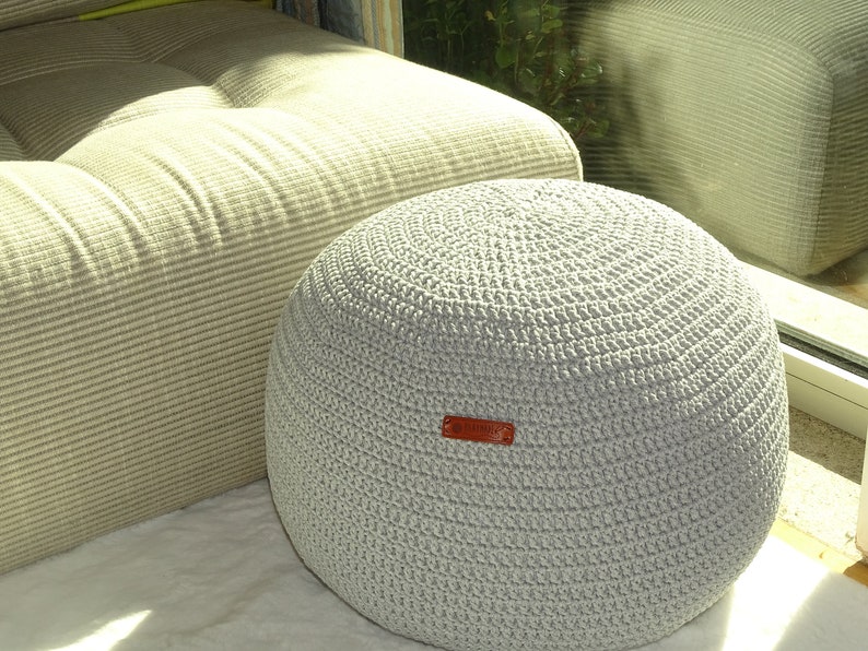Crochet Ottoman Pouf Custom Sizes and Colors - Etsy