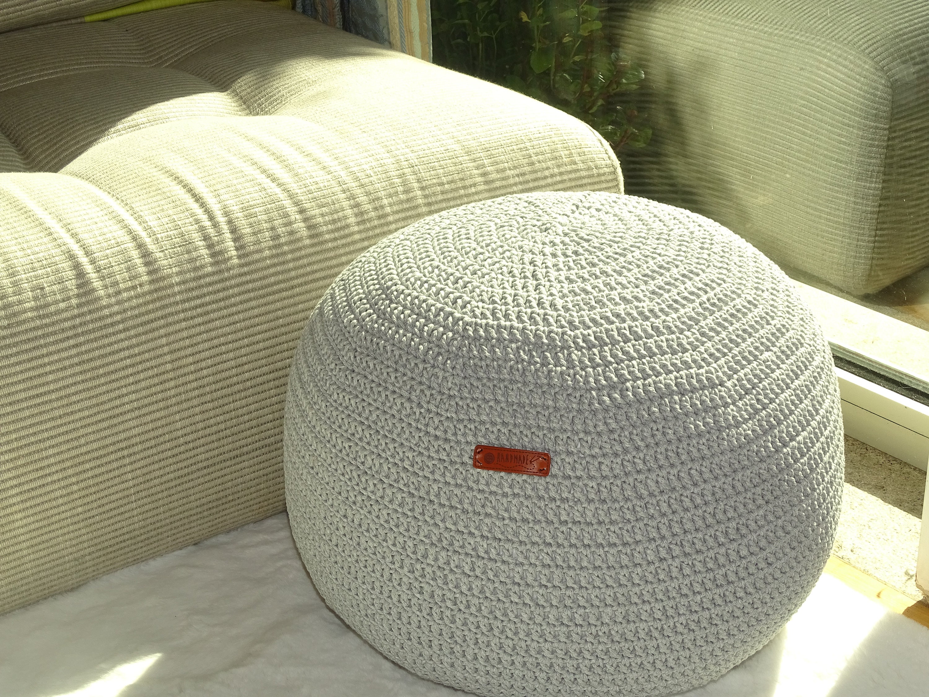 Crochet Ottoman Pouf Custom Sizes and Colors - Etsy