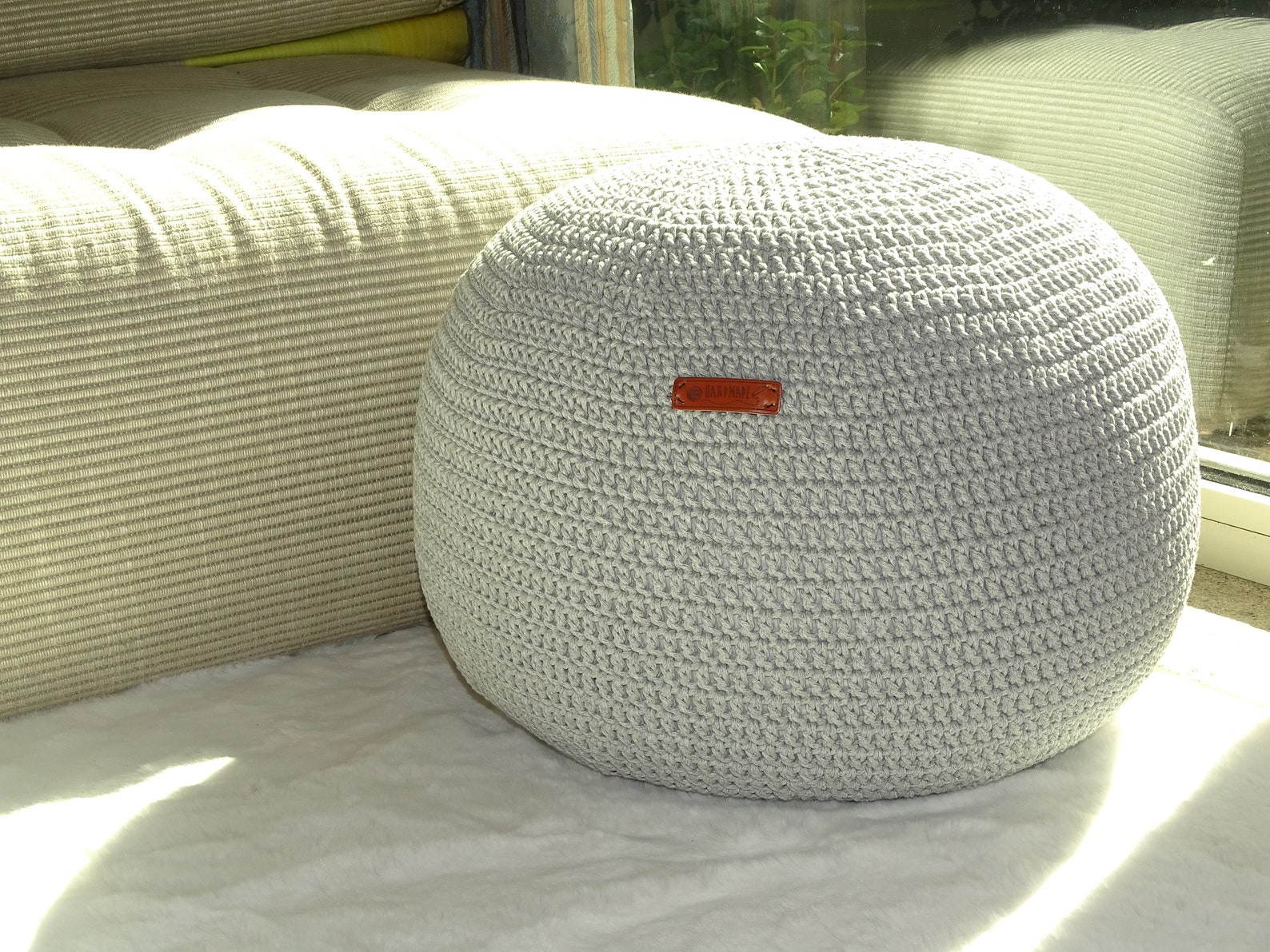 Crochet Ottoman Pouf Custom Sizes and Colors - Etsy