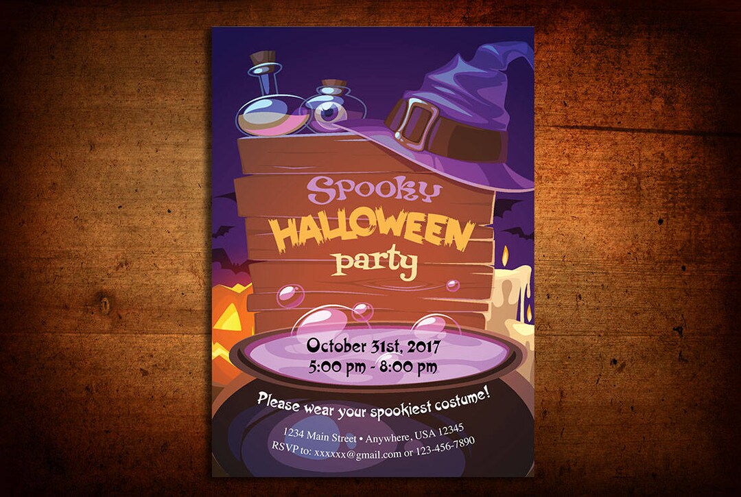 Spooky Halloween Party Invitation - Etsy