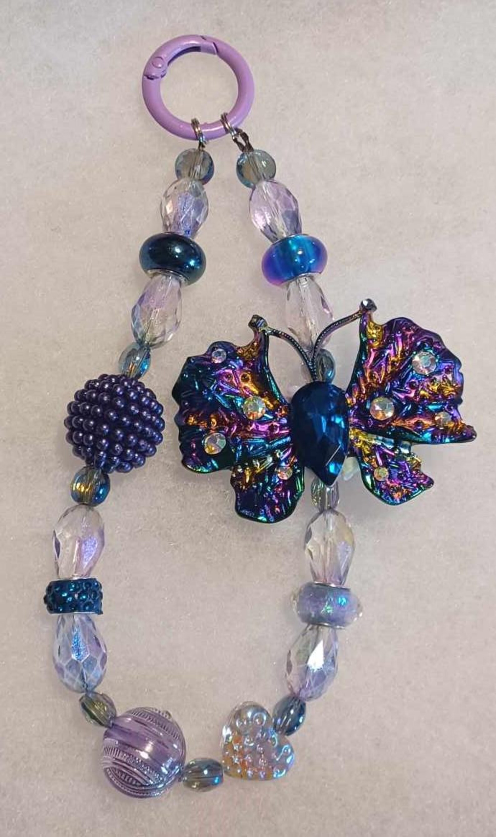 Butterfly Beaded Phone & Key Chains – Choose Your Style! - Etsy