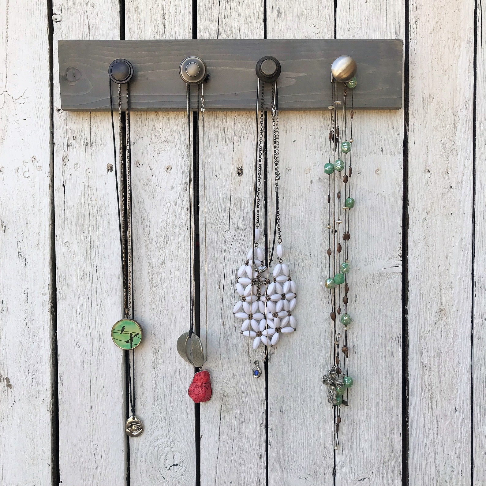 Wooden Knob-board W/ Gray-wash Finish - Etsy