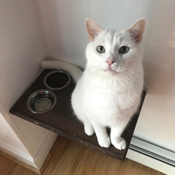Raised Cat Feeder - Etsy