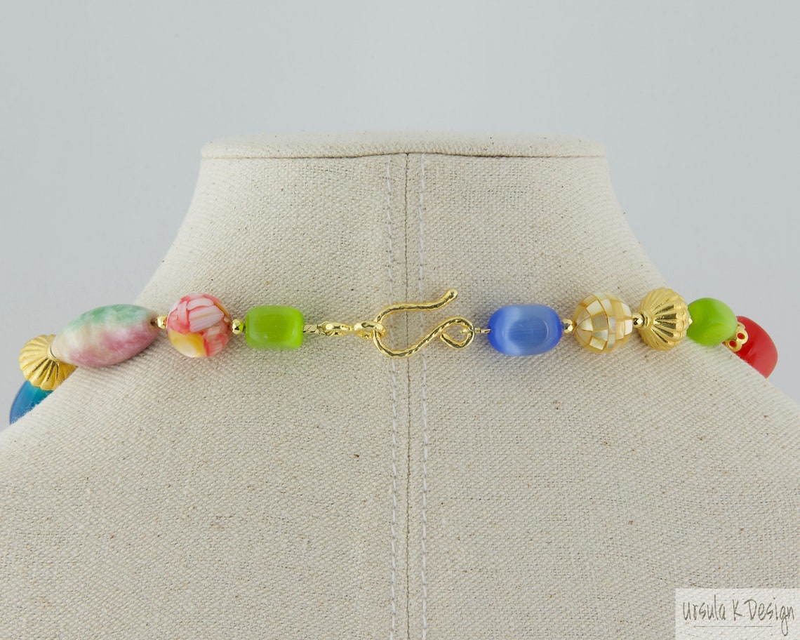 Colorful Fun Necklace Eye-Catcher Casual Necklace Every Day | Etsy