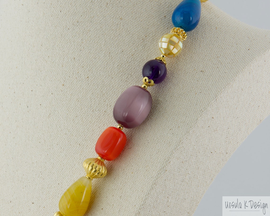 Colorful Fun Necklace Eye-catcher Casual Necklace Every Day | Etsy