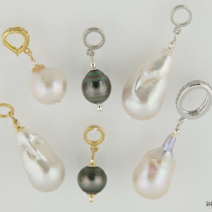 Pearl Pendants With Large Bails to Fit Most Chains, Freshwater Pearls ...