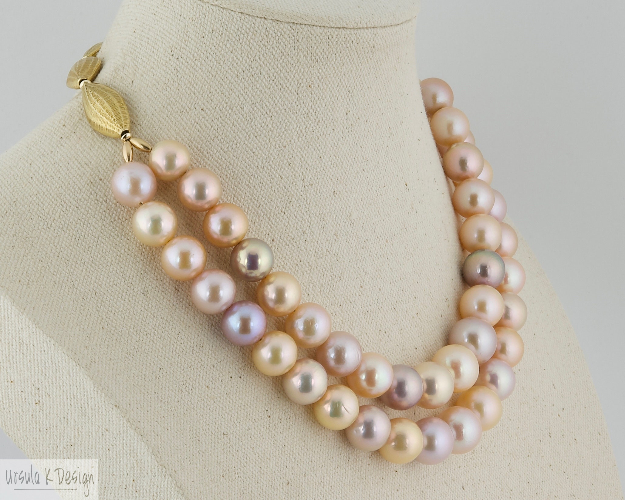 Super Elegant 2-strand Necklace of Multi-hued Round Highest - Etsy