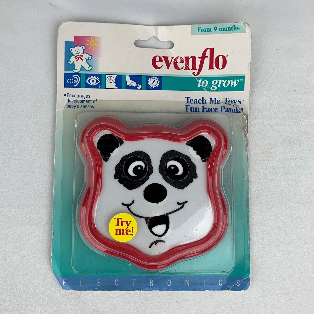 90s Vintage Evenflo to Grow FUN FACE PANDA Teach Me Toys Electronic ...