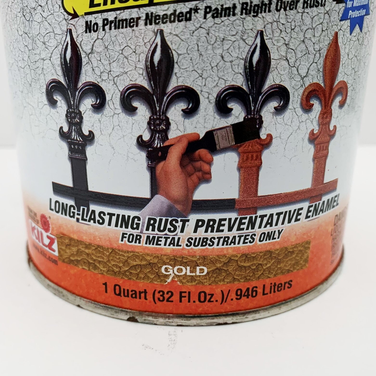 Hammerite Rust Cap GOLD Quart Paint Hammered 43170 Rust Preventative ...