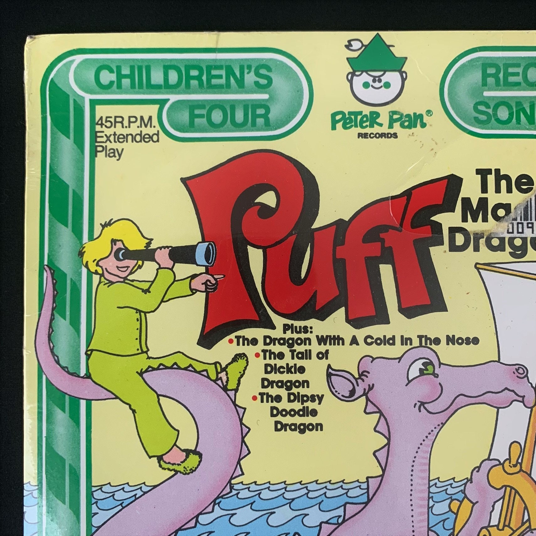 Vintage Puff the Magic Dragon 45 Extended Play Record Album EP Peter ...