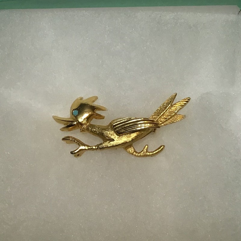 Gold Roadrunner Pin - Etsy