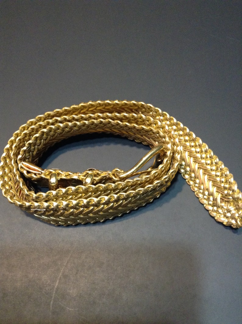 Norm Thompson portland Oregon Gold Braided Belt With Gold - Etsy