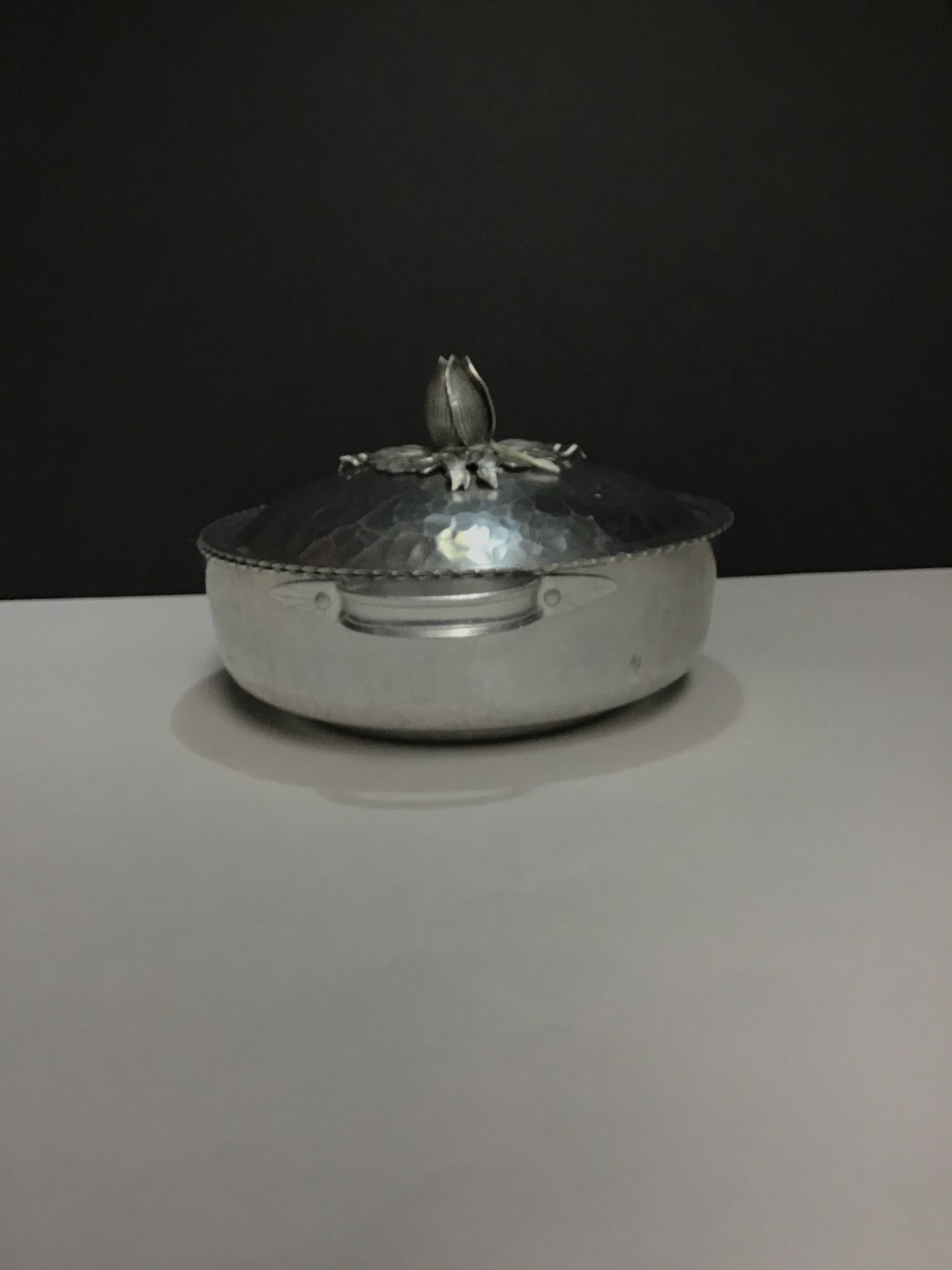 Hand Wrought Creations by Rodney Kent #461 Hammered Aluminum Covered ...