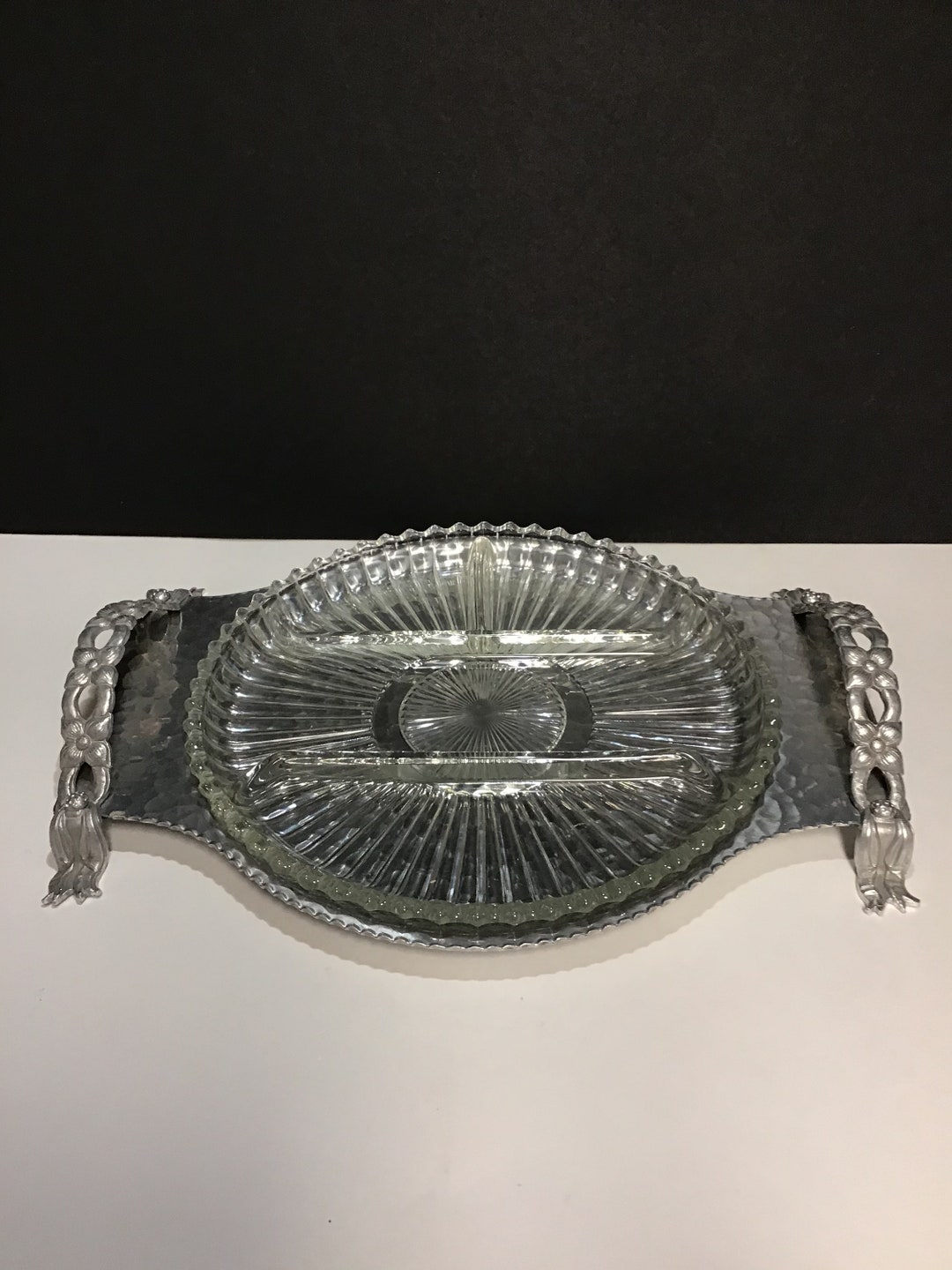 Hand Wrought Creations by Rodney Kent #443 Hammered Aluminum Relish ...