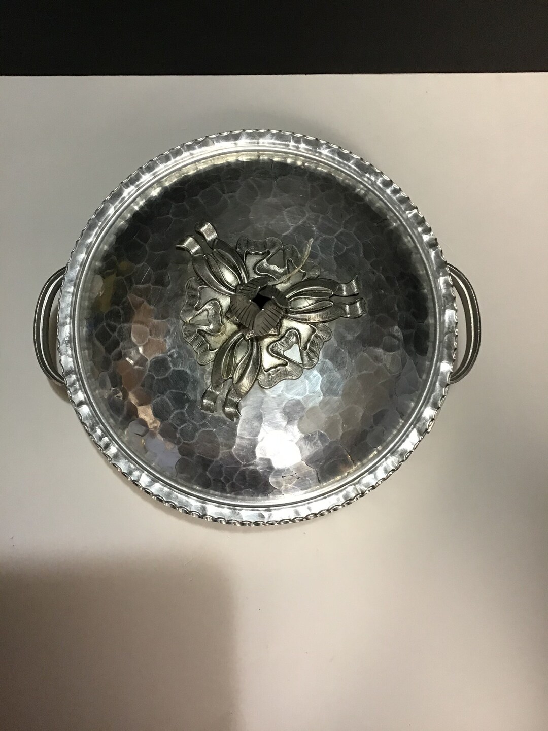 Hand Wrought Creations by Rodney Kent #461 Hammered Aluminum Covered ...