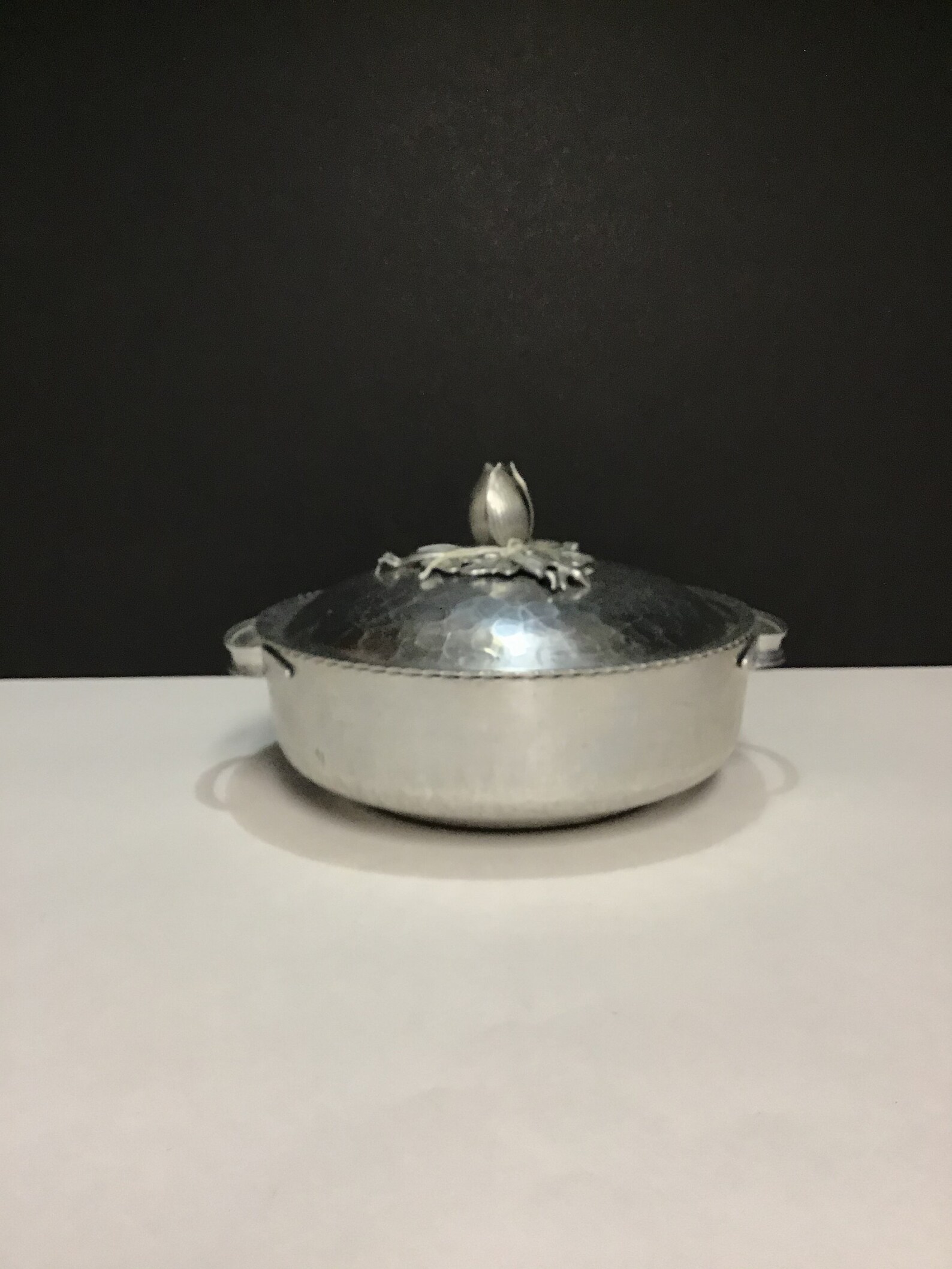 Hand Wrought Creations by Rodney Kent #461 Hammered Aluminum Covered ...