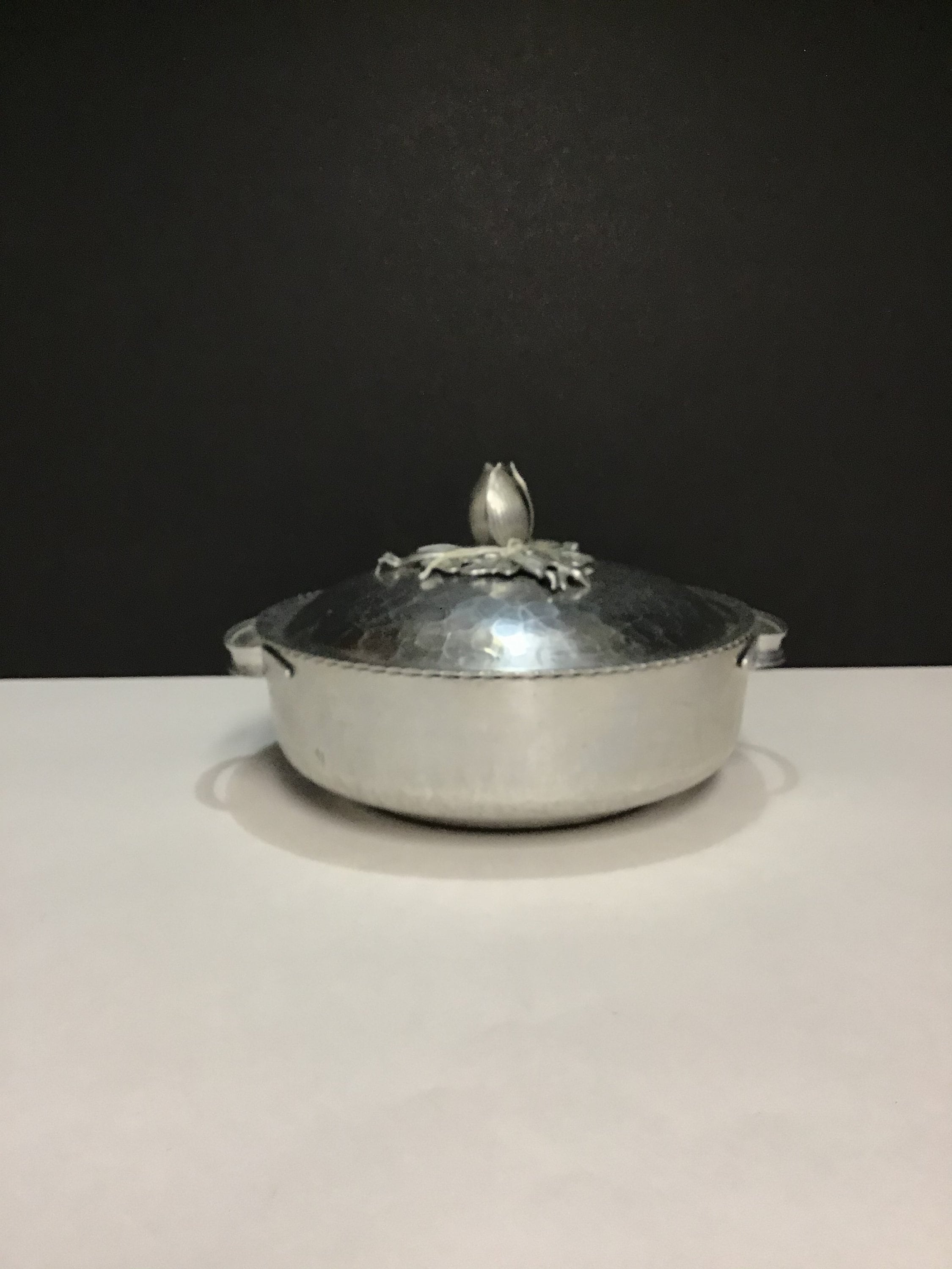 Hand Wrought Creations by Rodney Kent #461 Hammered Aluminum Covered ...